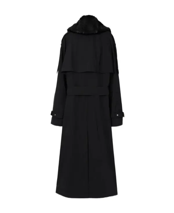Burberry Kennington Trench Coat With Removable Faux Fur Collar
