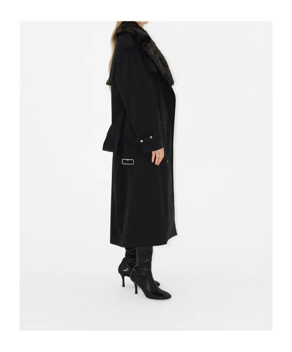 Burberry Kennington Trench Coat With Removable Faux Fur Collar