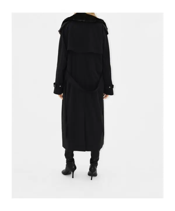 Burberry Kennington Trench Coat With Removable Faux Fur Collar