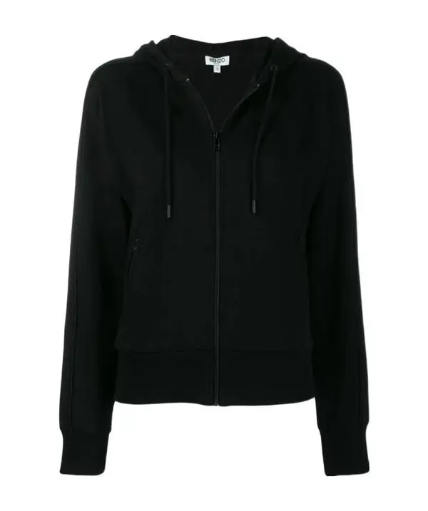 Kenzo Logo Print Zipped Hoodie