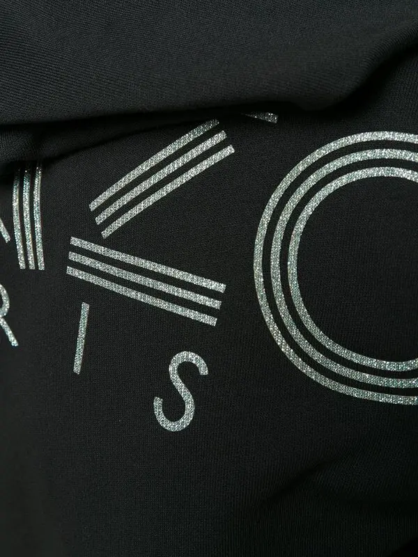 Kenzo Logo Print Zipped Hoodie