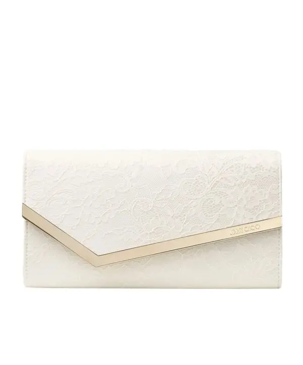 JIMMY CHOO Fold-over Chain Shoulder Bag - Ivory