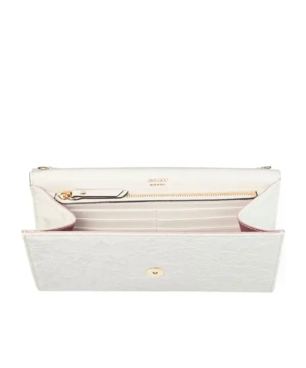 JIMMY CHOO Fold-over Chain Shoulder Bag - Ivory