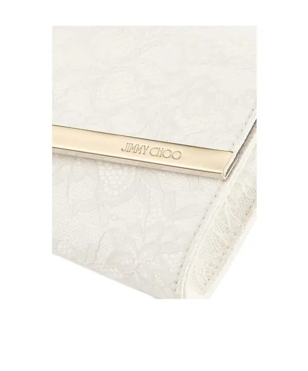 JIMMY CHOO Fold-over Chain Shoulder Bag - Ivory