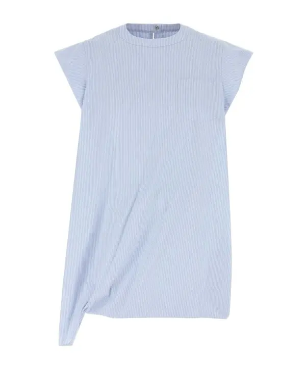 Sacai Striped Asymmetric Poplin Top