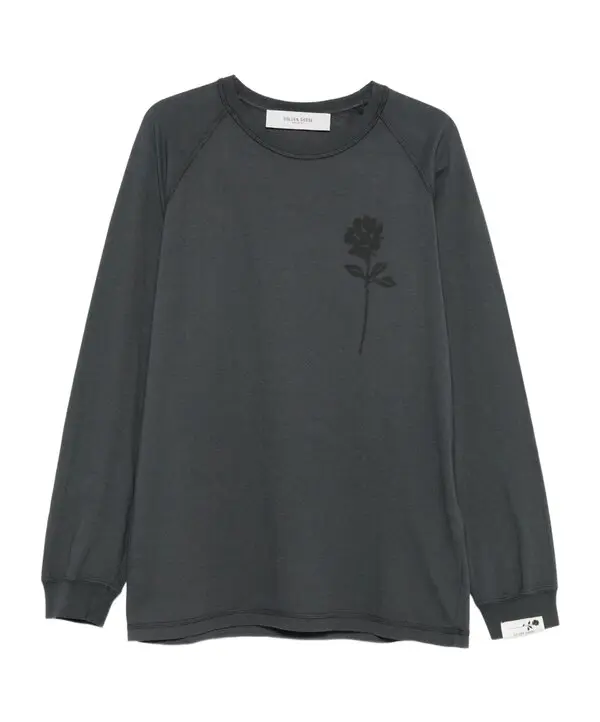 GOLDEN GOOSE Rose Printed Long Sleeved T-shirt