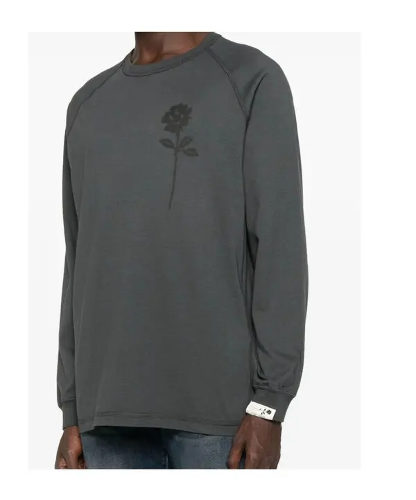 GOLDEN GOOSE Rose Printed Long Sleeved T-shirt