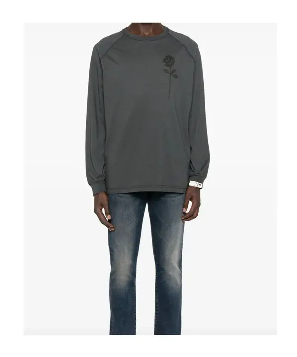 GOLDEN GOOSE Rose Printed Long Sleeved T-shirt