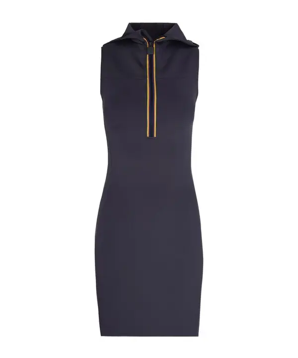 K-WAY Short Sleeve Hooded Mini Dress - Night Blue