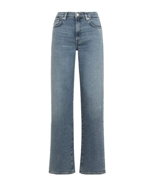 7 For All Mankind Stovepipe Straight Jeans - Blue