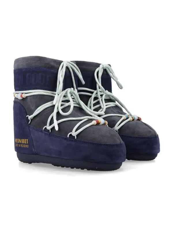 Moon Boot X Guest In Residence Lace-up Low Snow Boots - Black