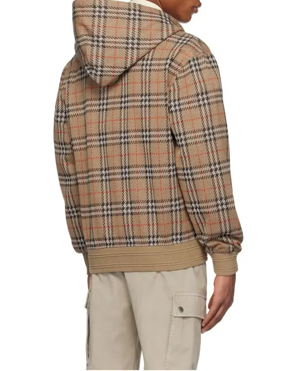 Burberry Checked Zip-up Hoodie - Nut Color