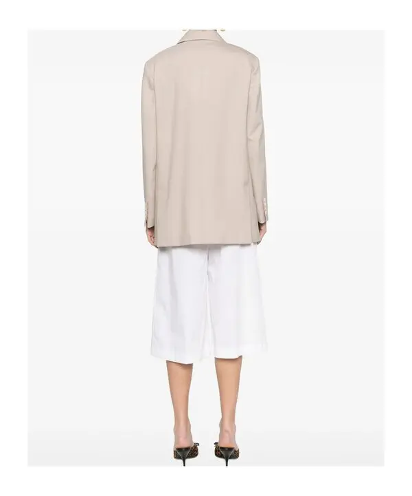 Max Mara Long Sleeve Double-breasted Jacket - Nude
