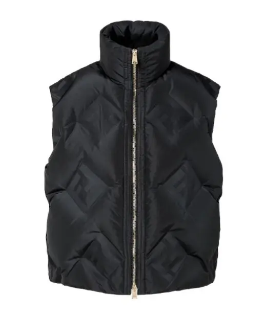 Fendi Quilted Sleeveless High Neck Jacket