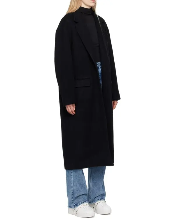 Isabel Marant Étoile Single-breasted Coat With Notched Lapel And Straight Hem - Black