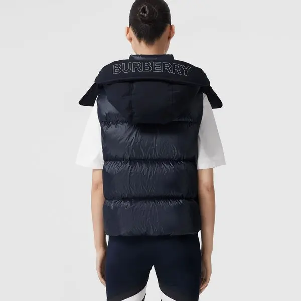Burberry Padded Hooded Gilet With Zip Detail