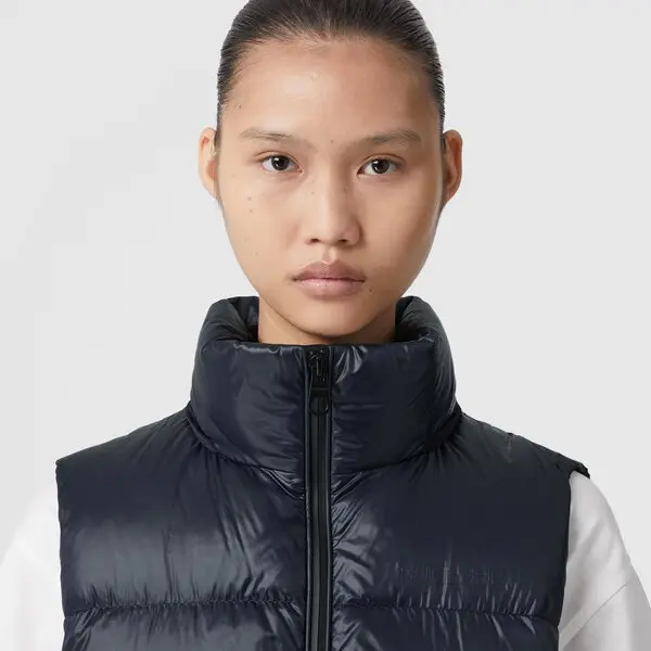 Burberry Padded Hooded Gilet With Zip Detail