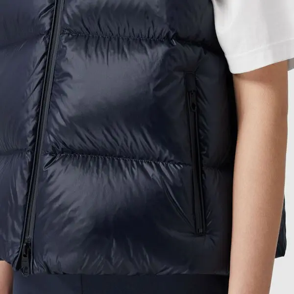 Burberry Padded Hooded Gilet With Zip Detail