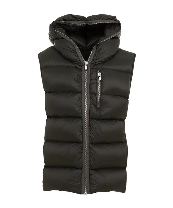 Rick Owens Padded Hooded Vest - Black