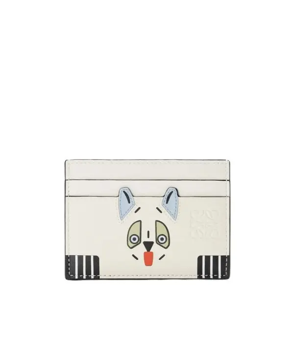 Loewe Logo Embossed Cardholder - Soft White