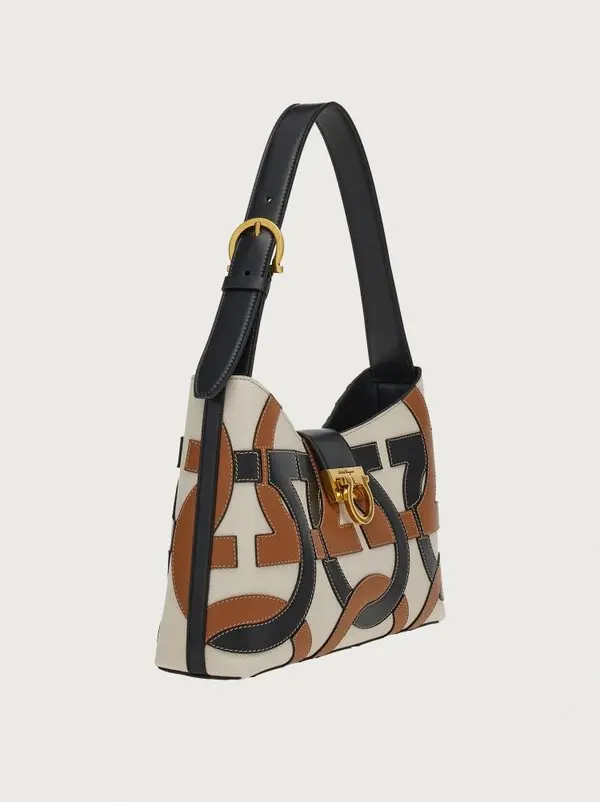 FERRAGAMO Gancini Logo Shoulder Bag