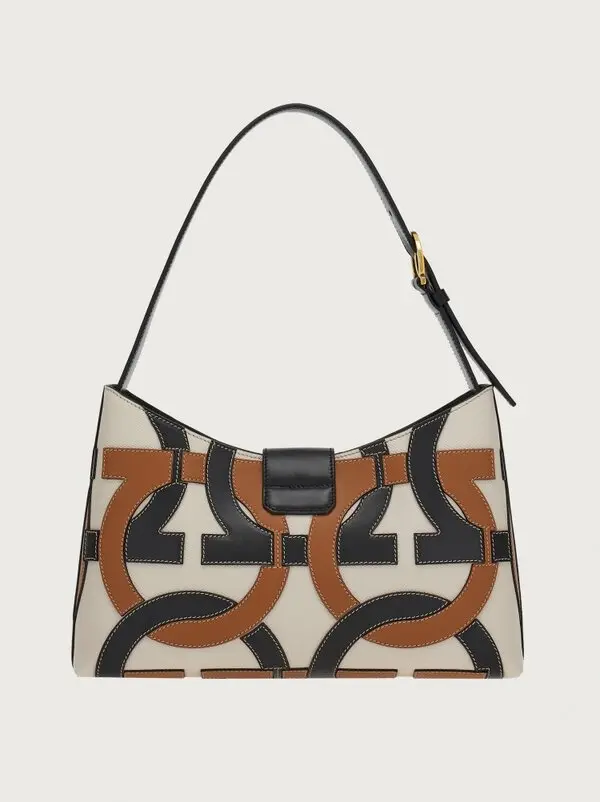 FERRAGAMO Gancini Logo Shoulder Bag
