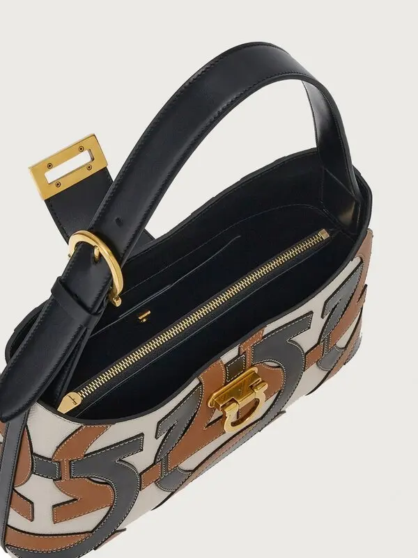 FERRAGAMO Gancini Logo Shoulder Bag