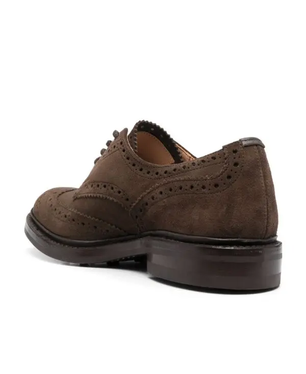 TRICKER'S Suede Brogue Detail Derby Shoes