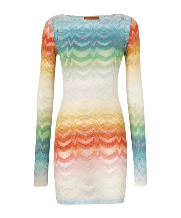 Missoni Metallic Long Sleeve Dress - Multicolor