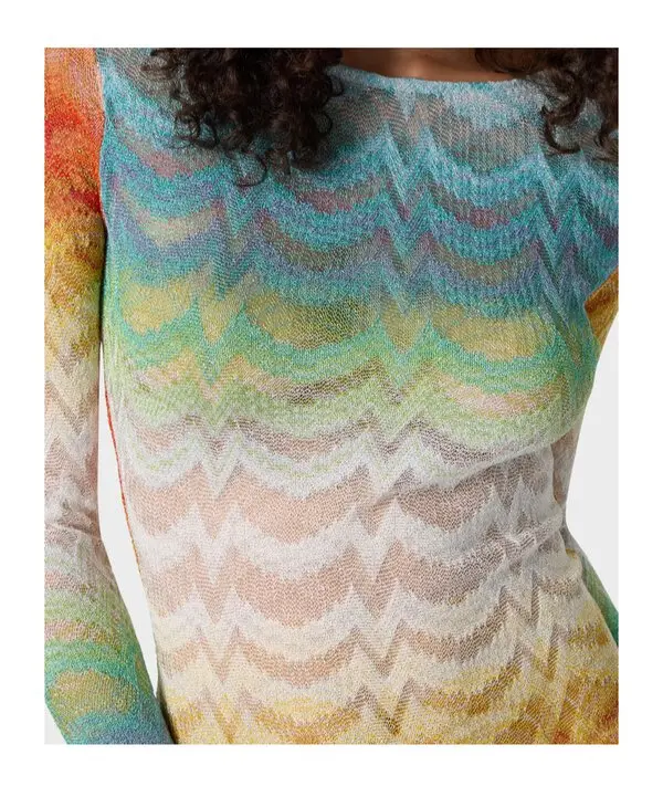Missoni Metallic Long Sleeve Dress