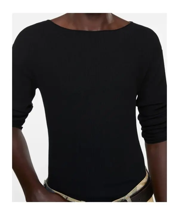 Acne Studios Ribbed Logo Tape Sweater