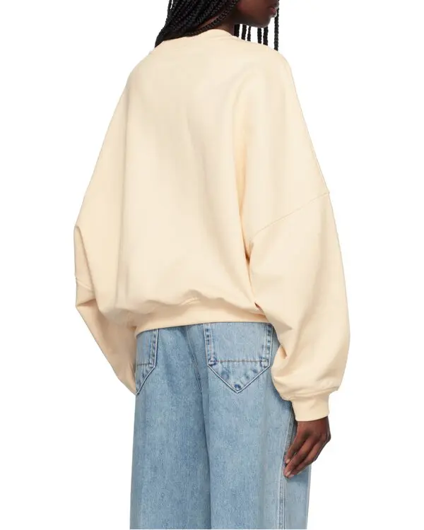 Marni Logo Printed Drop Shoulder Sweatshirt - Ivory
