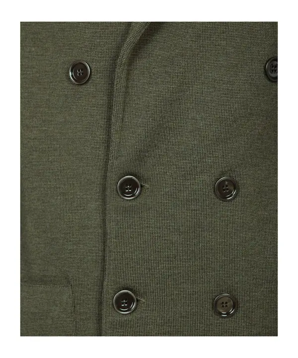 LARDINI Double-breasted Tailored Blazer - Green