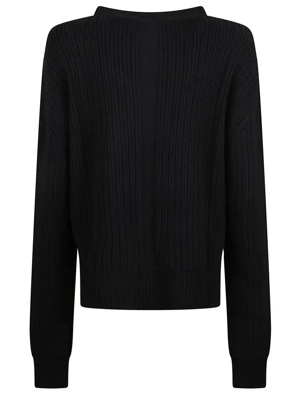Rick Owens Long Sleeve Ribbed Knit Jumper