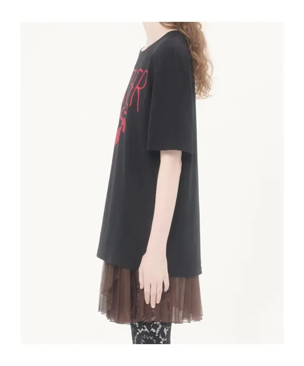 Valentino Garavani Panther Graphic Crewneck T-shirt - Black/red