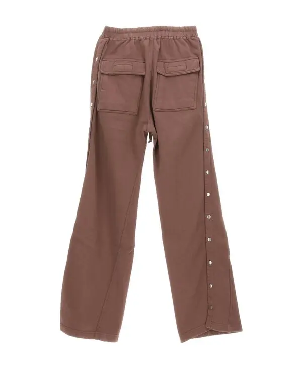 Rick Owens Drawstring Waist Relaxed Fit Trousers With Snap Button Detailing