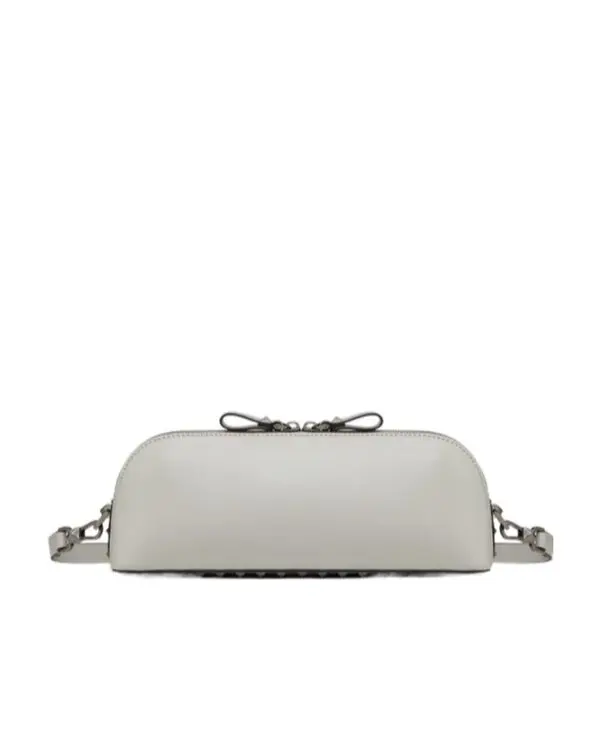 Valentino Garavani Rockstud Zipped Clutch Bag - Gray