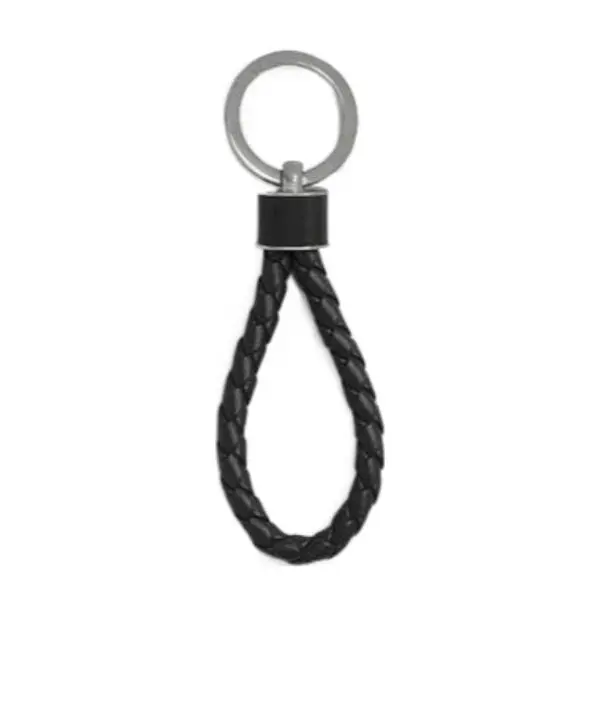 Bottega Veneta Intreccio Key Ring - Black