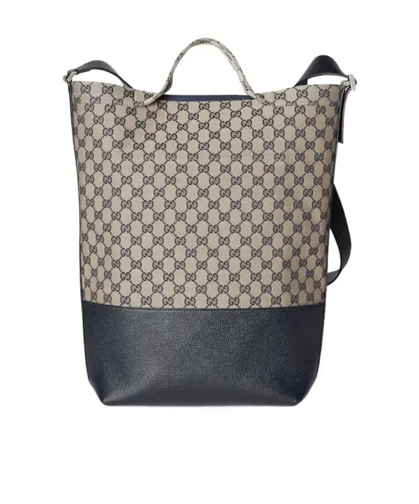 Gucci Large Tote Bag - Beige/blue