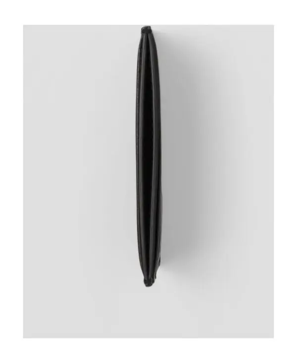 Burberry Embossed Check Leather Cardholder - Black