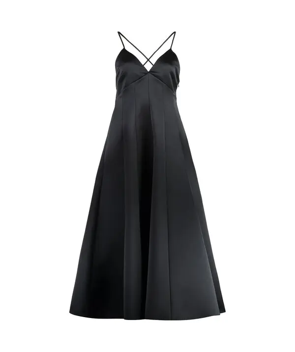 Philosophy Di Lorenzo Serafini Sleeveless V-neck Midi Dress