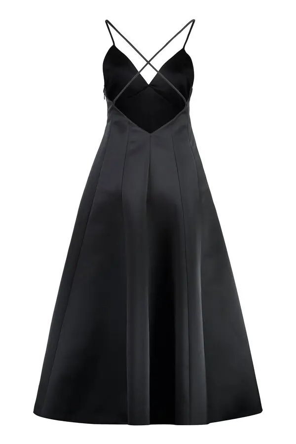 Philosophy Di Lorenzo Serafini Sleeveless V-neck Midi Dress