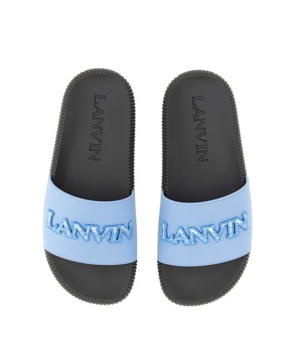 LANVIN Logo Detailed Slip-on Slides