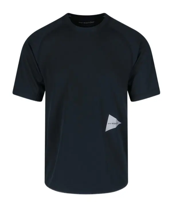 AND WANDER Logo Printed Crewneck T-shirt