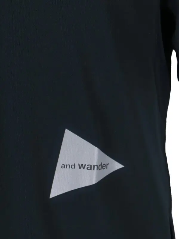 AND WANDER Logo Printed Crewneck T-shirt