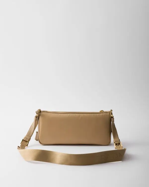 Prada Re-nylon Small Shoulder Bag - Camel Brown