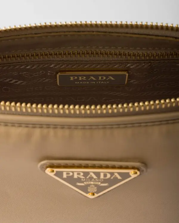 Prada Re-nylon Small Shoulder Bag - Camel Brown