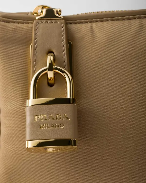 Prada Re-nylon Small Shoulder Bag - Camel Brown