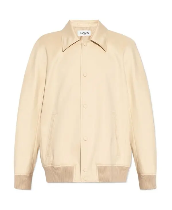 LANVIN Buttoned Bomber Jacket - Nude