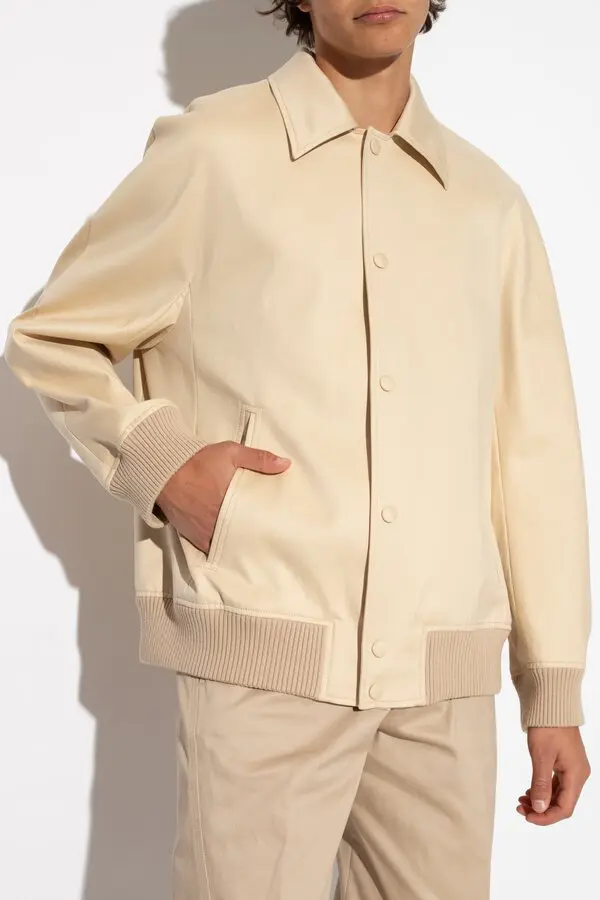 LANVIN Buttoned Bomber Jacket - Nude